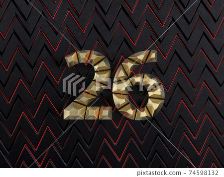 Number twenty-six (number 26) gold bars - Stock Illustration [74598132 ...