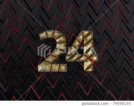 Number twenty-four (number 24) gold bars - Stock Illustration [74598135 ...