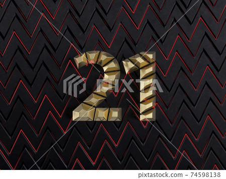 Number twenty-one (number 21) gold bars - Stock Illustration [74598138 ...