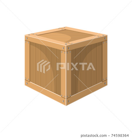 Wooden box vector design illustration isolated... - Stock Illustration ...