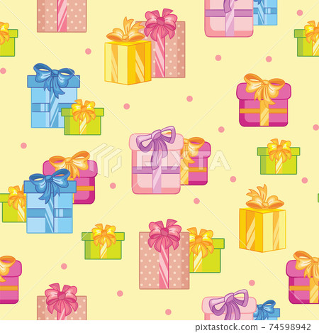 Seamless vector pattern colorful party presents... - Stock Illustration ...