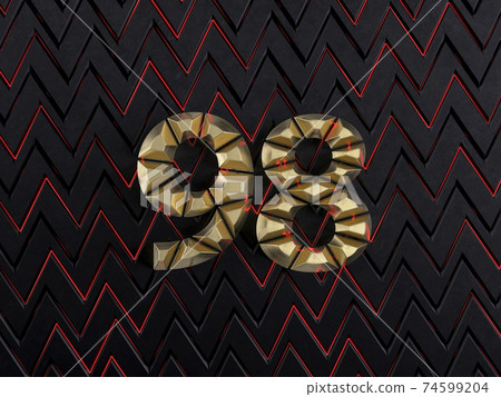 Number ninety-eight (number 98) gold bars - Stock Illustration ...