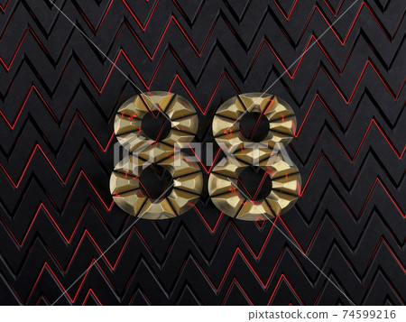 Number eighty-eight (number 88) gold bars - Stock Illustration ...