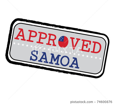 Vector Stamp of Approved logo with Samoan Flag... - Stock Illustration ...
