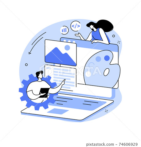 Low code development abstract concept vector... - Stock Illustration ...