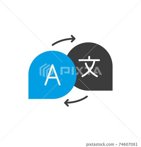 Translate flat icon on white background. Vector... - Stock Illustration ...