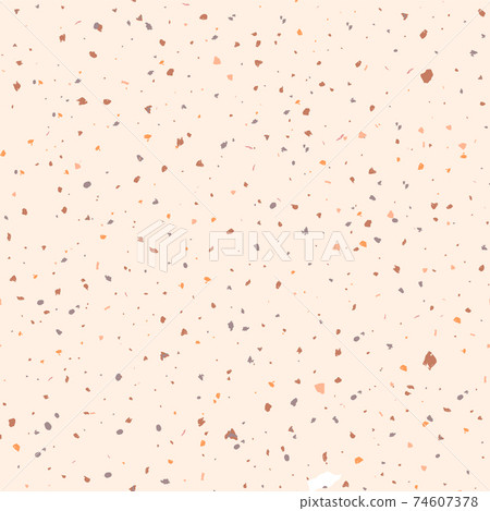 Terrazzo seamless pattern. Orange classic flooring - Stock Illustration ...
