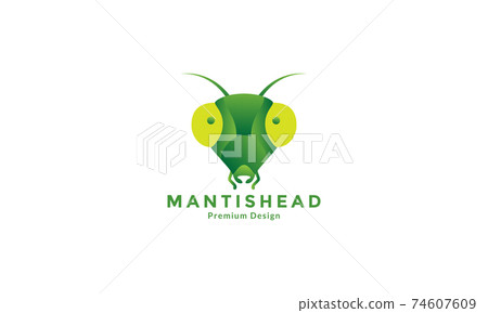 animal insect mantis head abstract logo design... - Stock Illustration ...
