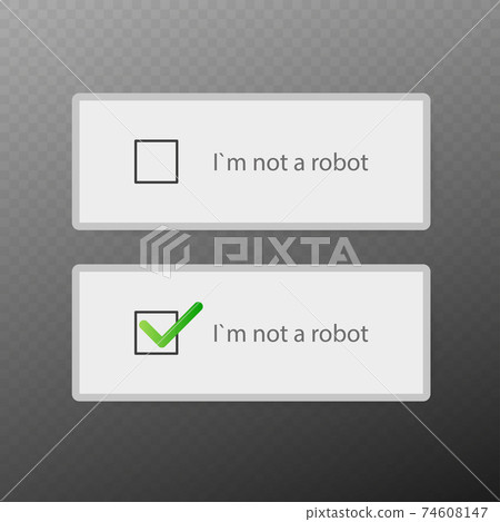 Captcha i am not a robot vector computer code. - Stock Illustration [74608147] - PIXTA
