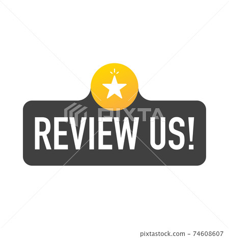 Review us sign, label. Review us tag sign. - Stock Illustration ...