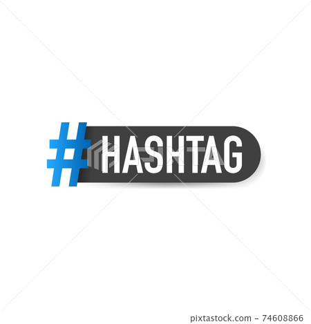 Hashtag, communication sign on white background. - Stock Illustration ...