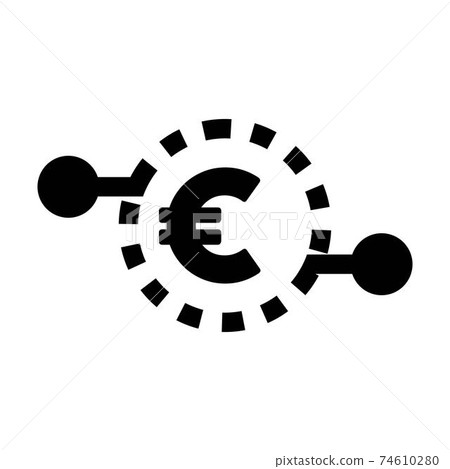 Digital euro icon vector currency symbol for... - Stock Illustration ...