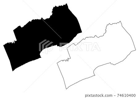 Russell County, Commonwealth of Virginia (U.S.... - Stock Illustration ...