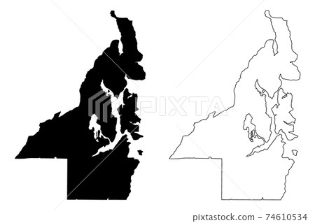 Kitsap County, State of Washington (U.S.... - Stock Illustration ...