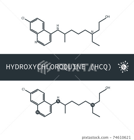 Graphic diagram of the drug Hydroxychloroquine.... - Stock Illustration ...