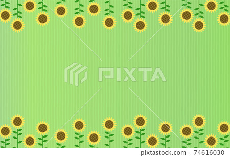 Simple background frame of cute sunflower... - Stock Illustration ...