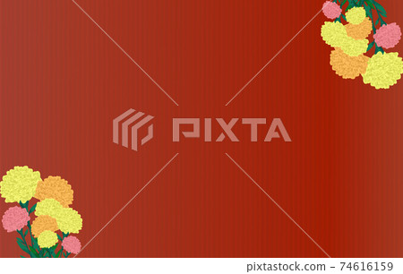 Simple carnation flower frame background... - Stock Illustration ...