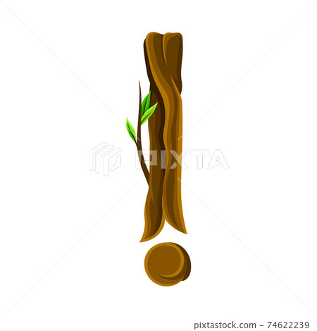 Exclamation Mark Arranged from Woody Forest... - Stock Illustration ...