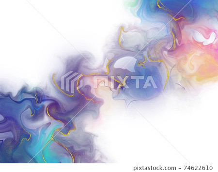 Alcohol ink art style illustration opal color - Stock Illustration ...