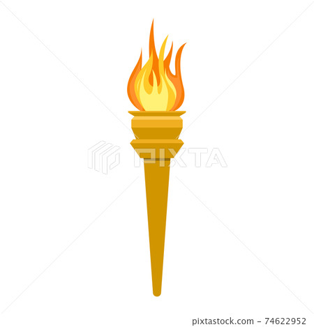 Torch vector design illustration isolated on... - Stock Illustration ...