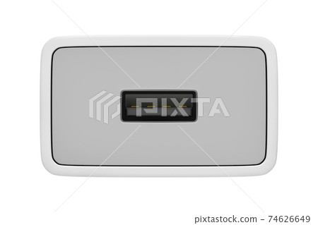 Empty USB port on the white power adapter - Stock Illustration ...