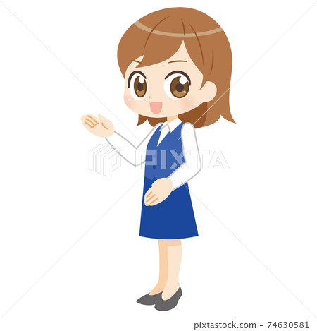Female anime-style character of a clerk - Stock Illustration [74630581 ...