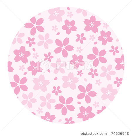 Sakura spring background circle - Stock Illustration [74636948] - PIXTA