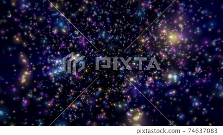 Image floating in beautiful stars - Stock Illustration [74637083] - PIXTA
