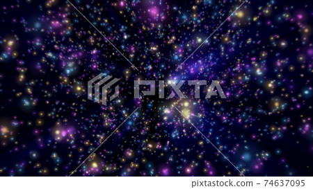 Image floating in beautiful stars - Stock Illustration [74637095] - PIXTA