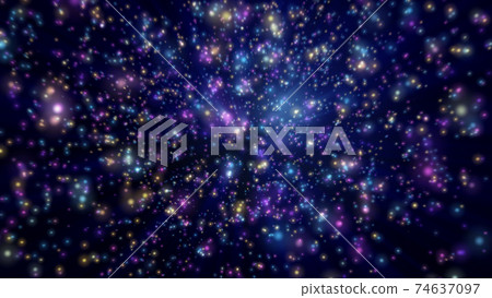 Image floating in beautiful stars - Stock Illustration [74637097] - PIXTA