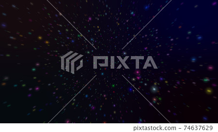 Image floating in beautiful stars - Stock Illustration [74637629] - PIXTA