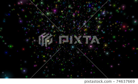 Image floating in beautiful stars - Stock Illustration [74637669] - PIXTA