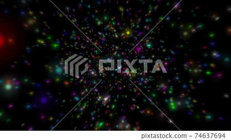 Image floating in beautiful stars - Stock Illustration [74637694] - PIXTA
