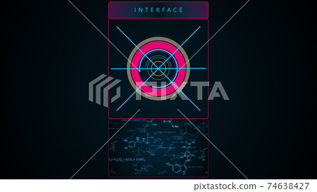 Computer generated digital HUD interface. 3d... - Stock Illustration ...