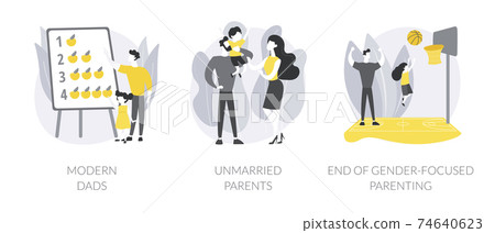 Parenting roles abstract concept vector... - Stock Illustration ...