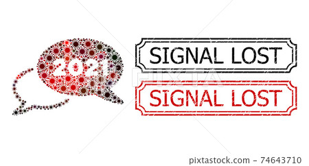 Signal Lost Textured Rubber Stamps with Notches... - Stock Illustration ...