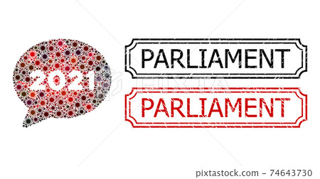 Parliament Grunge Rubber Stamps with Notches... - Stock Illustration ...