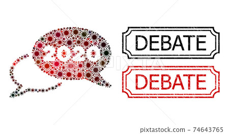 Debate Textured Seal Stamps with Notches and... - Stock Illustration ...