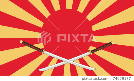Japanese sword katana poster - Stock Illustration [74659177] - PIXTA