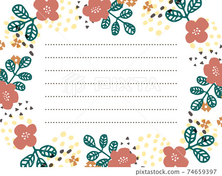 Pink flower letter frame - Stock Illustration [74659397] - PIXTA