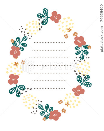 Pink flower letter frame - Stock Illustration [74659400] - PIXTA