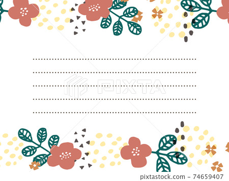 Pink flower letter frame - Stock Illustration [74659407] - PIXTA
