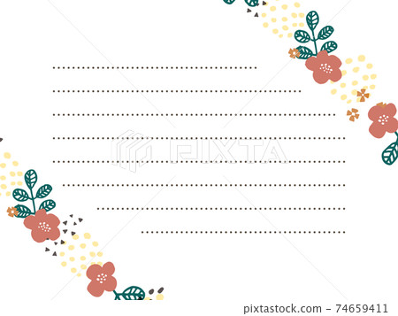 Pink flower letter frame - Stock Illustration [74659411] - PIXTA