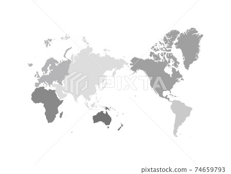 "World Map" Area (by area) - Stock Illustration [74659793] - PIXTA