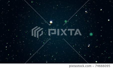 Image floating in beautiful stars - Stock Illustration [74666095] - PIXTA