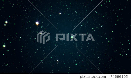 Image floating in beautiful stars - Stock Illustration [74666105] - PIXTA