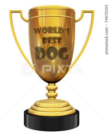 best dog trophy 3d rendering - Stock Illustration [74670505] - PIXTA