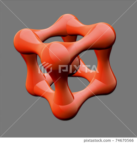 abstract cubical shape 3d rendering - Stock Illustration [74670566] - PIXTA