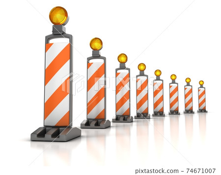 traffic works - Vertical Panel Channelizers - Stock Illustration ...