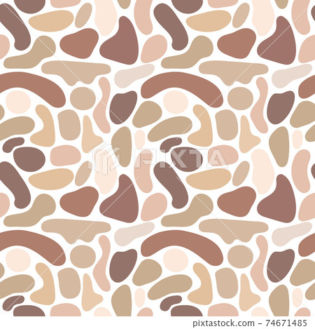 Modern abstract pattern with spots, natural...-插圖素材 [74671485] - PIXTA圖庫